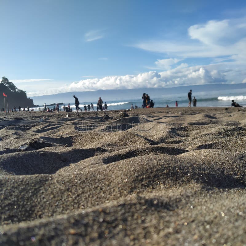 The Beautiful Atmosphere of the Beach in Indonesia Stock Image - Image ...