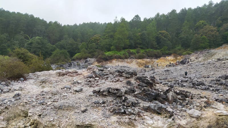 Beautiful Atmosphere during the Day Karaha Bodas Mountain Stock Photo ...