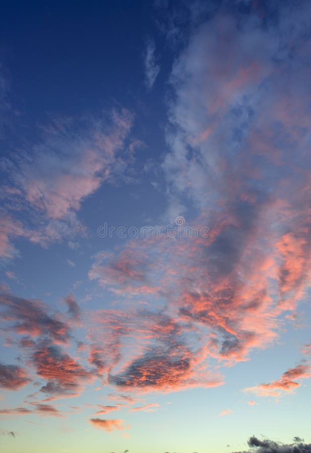 Beautiful Atmosphere of the Sky at Sunset Stock Photo - Image of flare ...