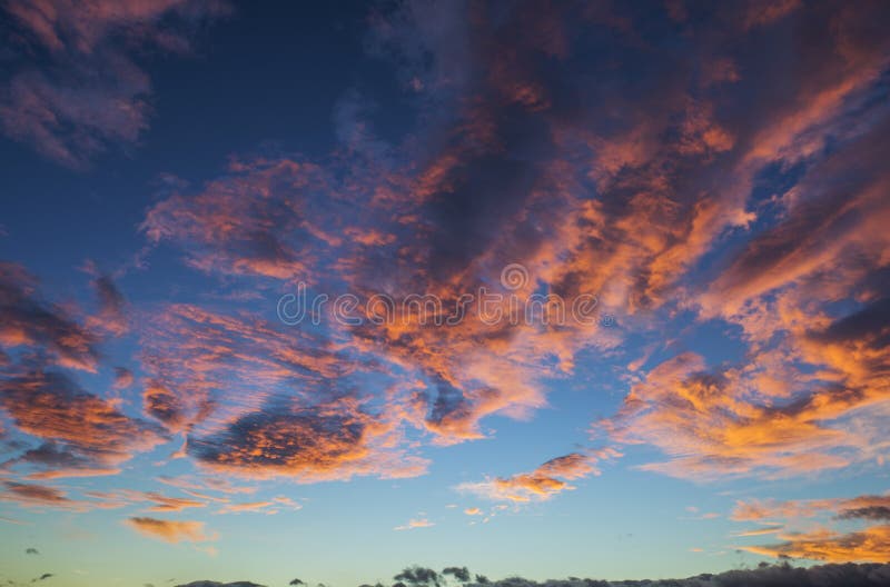 Beautiful Atmosphere of the Sky at Sunset Stock Photo - Image of cloud ...