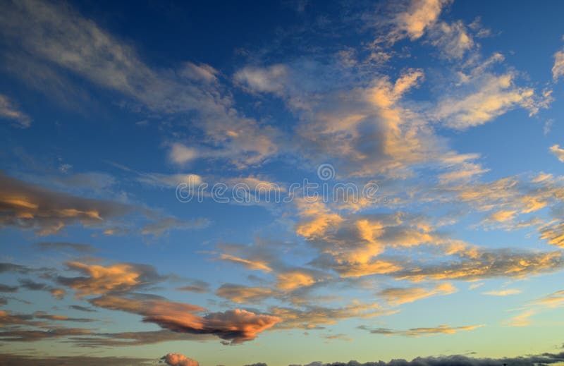 Beautiful Atmosphere of the Sky at Sunset Stock Photo - Image of ...