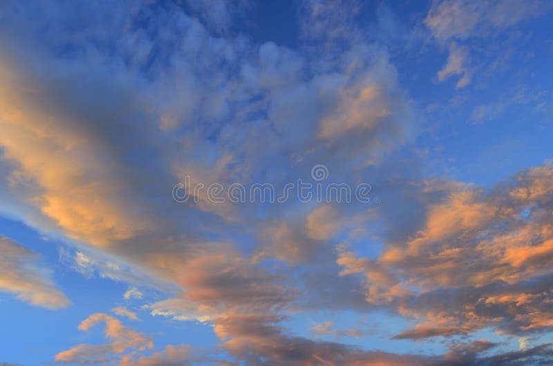 Beautiful Atmosphere of the Sky at Sunset Stock Photo - Image of ...