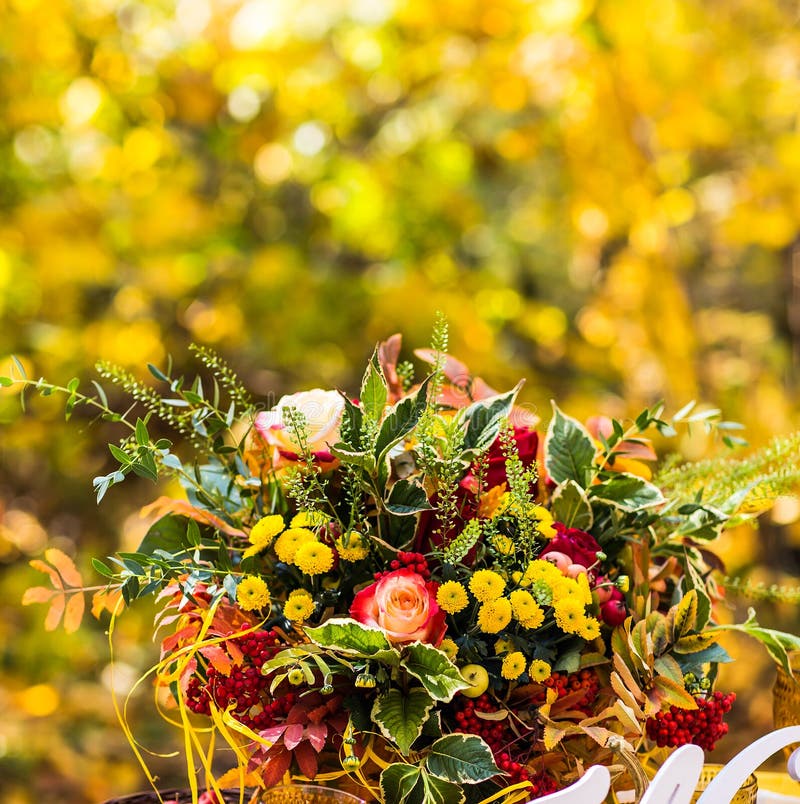 Beautiful Autumn Bouquets of Flowers Stock Photo - Image of bouquet ...