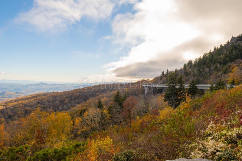 Beautiful Autumn Colors on the Blue Ridge Parkway Stock Photo - Image ...
