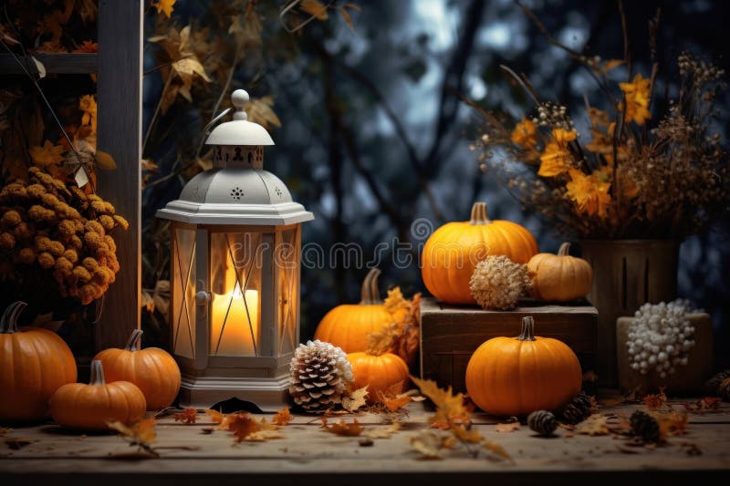 Beautiful Autumn Cozy Background. Illustration AI Generative Stock ...