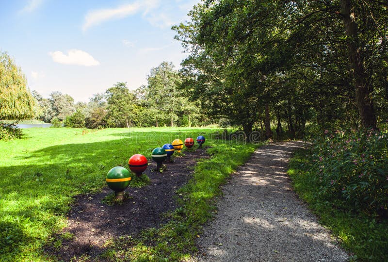 Beautiful Autumn European Park Elements Close-up. Stock Image - Image ...