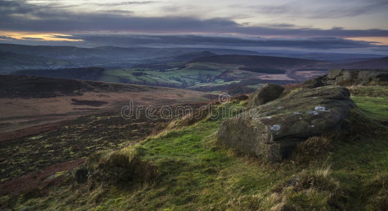 Beautiful Autumn Fall Landscape of Hope Valley from Stanage Edge Stock ...