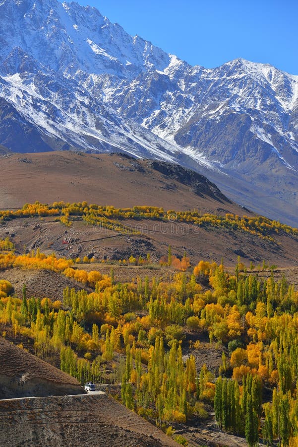 Beautiful Autumn at Ghizer Valley. Stock Photo - Image of karakorum ...