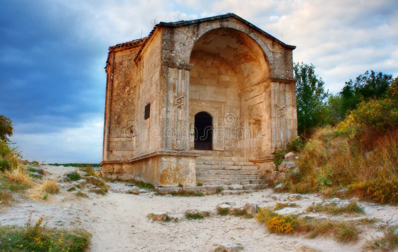 Beautiful Autumn Landscape with Monument Stock Image - Image of ...