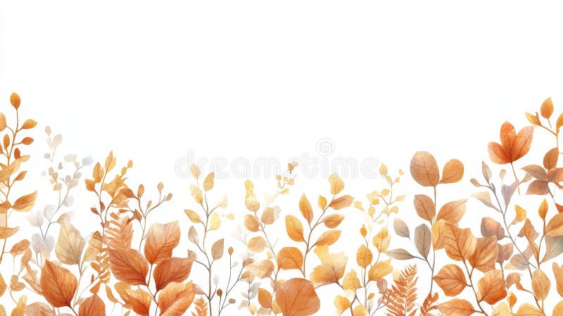Beautiful Autumn Leaf Border, Perfect for Framing for the Season Stock ...