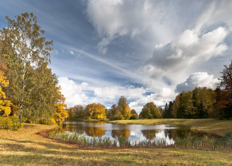 Beautiful Autumn stock photo. Image of river, sunny, beautiful - 33493766