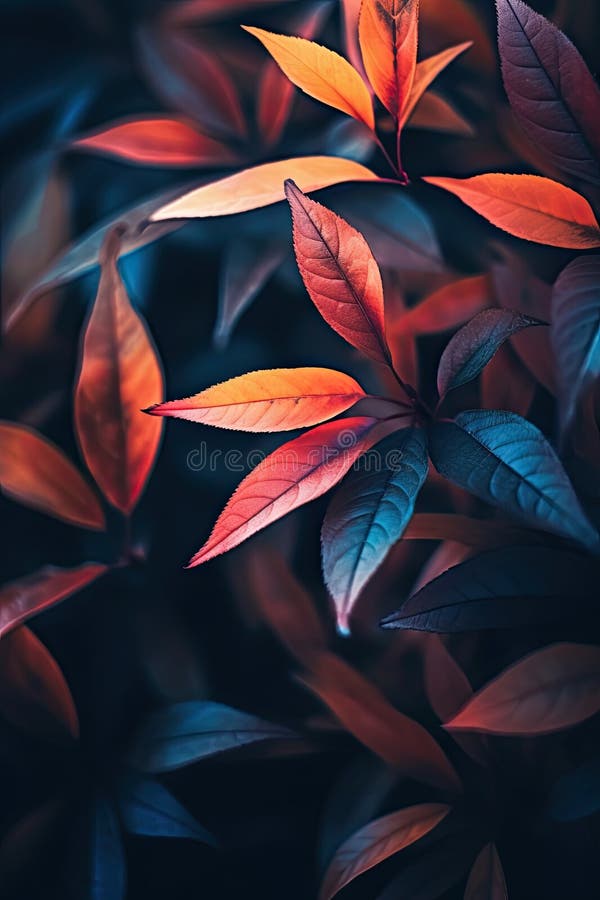 Beautiful Autumn Texture of Colorful Dead Leaves. Close-up View Stock ...