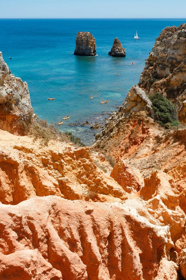 Beautiful Azure Sea Coast and Sand Beach. Stock Photo - Image of relax ...