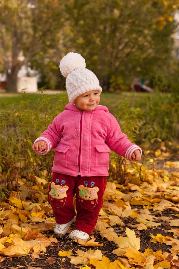 Beautiful baby in autumn stock photo. Image of humor - 16555464