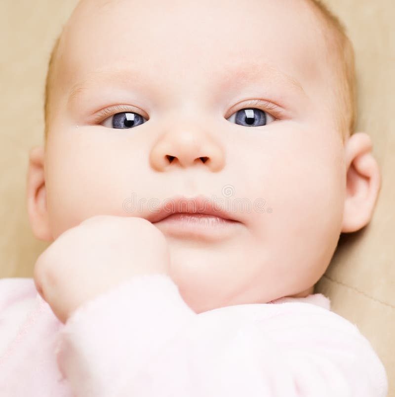 Baby close-up portrait stock photo. Image of clean, human - 5149328