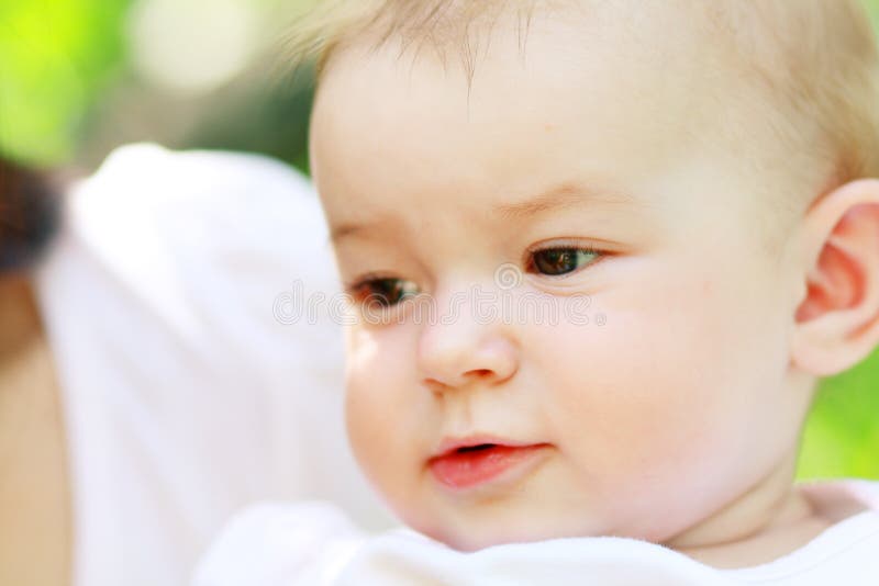 Beautiful baby making face stock photo. Image of eyes - 31056526