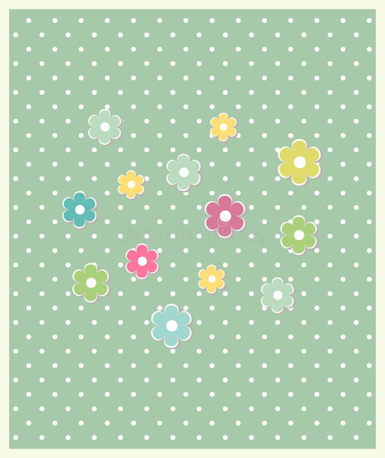 Beautiful Baby Floral Greeting Card Vector Stock Vector - Illustration ...