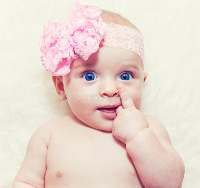 Beautiful baby girl stock image. Image of happiness, beauty - 64734167