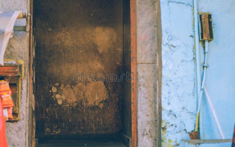 Beautiful Back Door of an Old Building Stock Photo - Image of pair ...