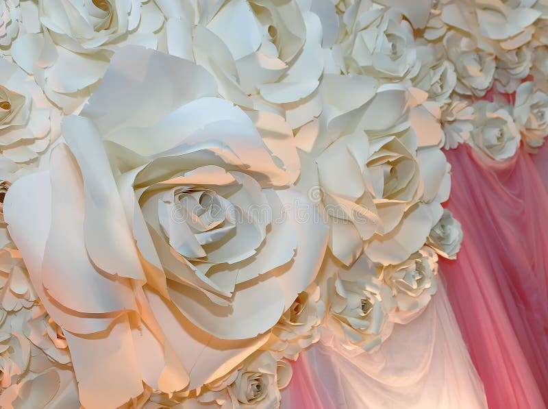 Beautiful Backdrop Flowers Ready for Wedding Ceremony Stock Image ...