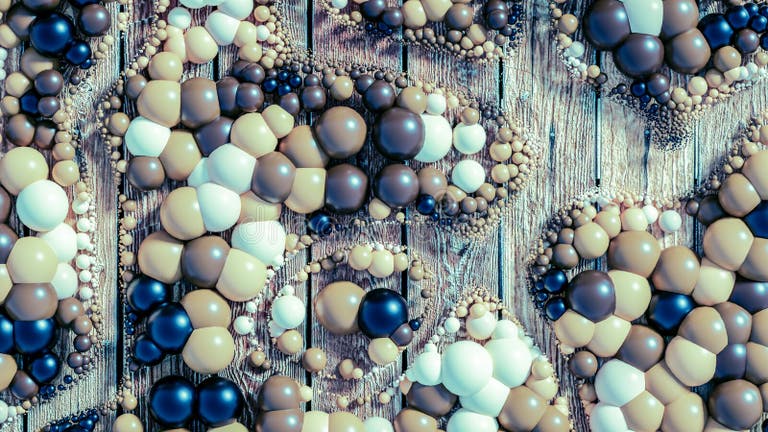 Beautiful Background with Balls, Science, Molecule, Atom. 3d ...