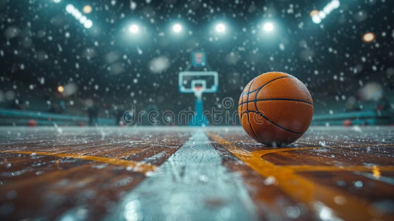 Beautiful Background for Basketball Game Advertising Stock Image ...