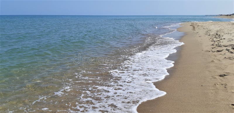 Beautiful Background with Beach and Crystal Clear Sea Stock Photo ...
