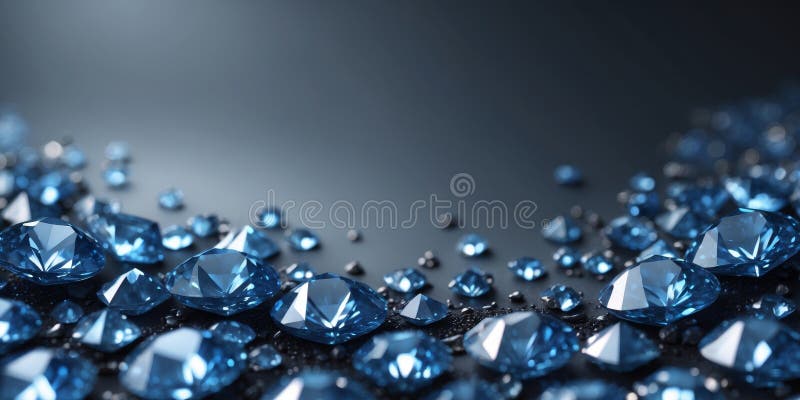 Beautiful Background of Blue Diamonds or Gemstones. Stock Image - Image ...