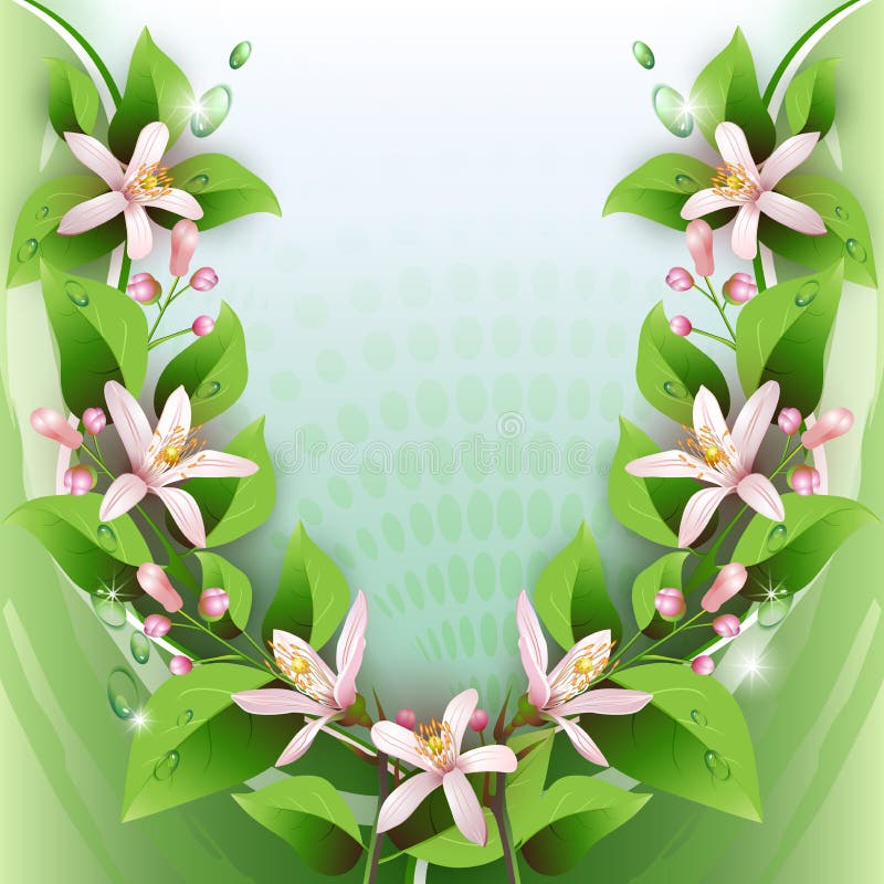 Beautiful Background with Delicate Flowers Stock Vector - Illustration ...