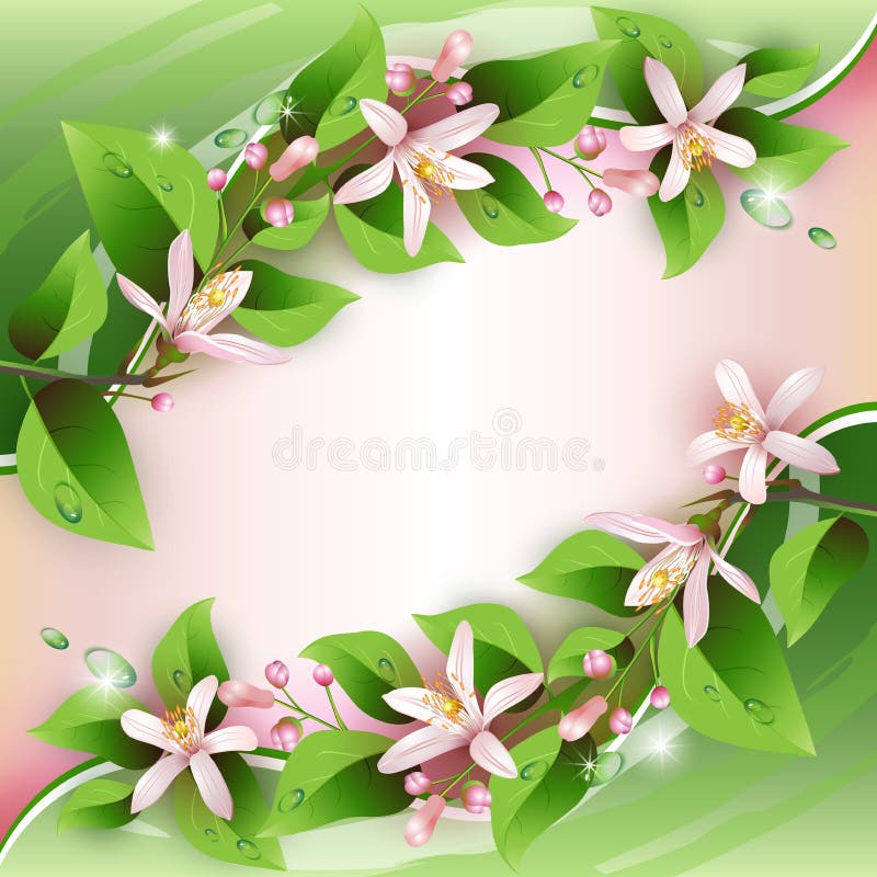 Beautiful Background with Delicate Flowers Stock Vector - Illustration ...