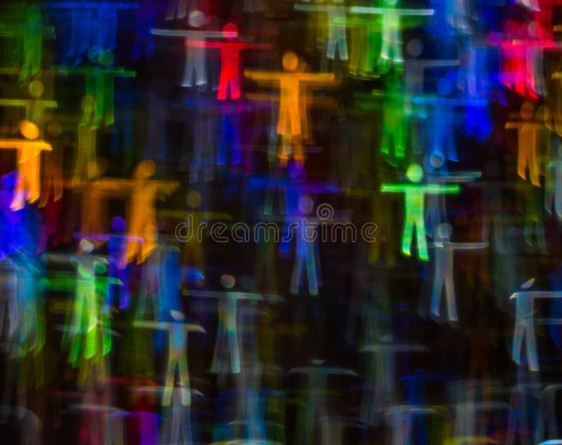 Beautiful Background with Different Colored Man, Abstract Background ...