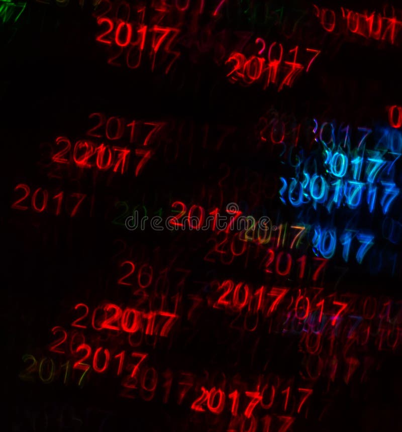 Beautiful Background with Different Colored Number 2017, Abstract ...