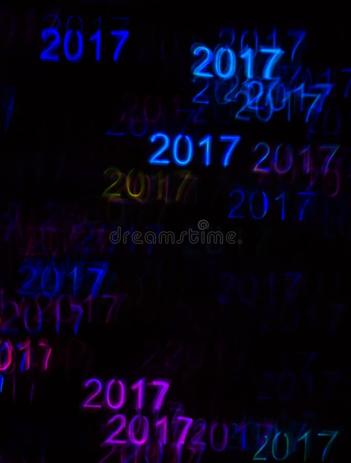 Beautiful Background with Different Colored Number 2017, Abstract ...