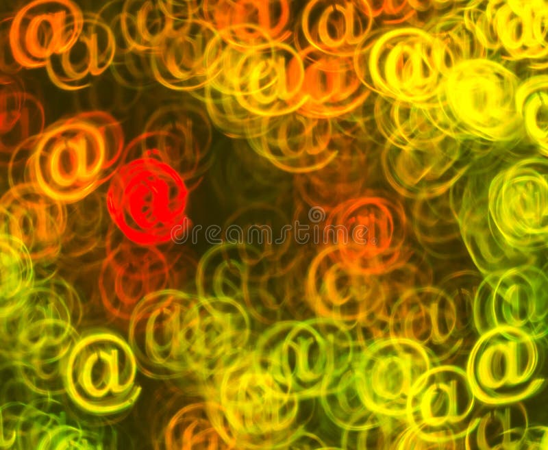 Beautiful Background with Different Colored at Sign, Abstract Ba Stock ...