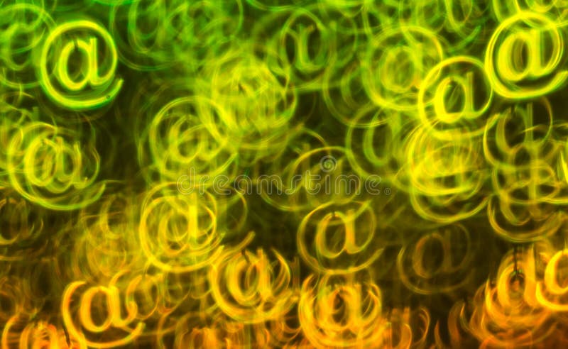 Beautiful Background with Different Colored at Sign, Abstract Ba Stock ...