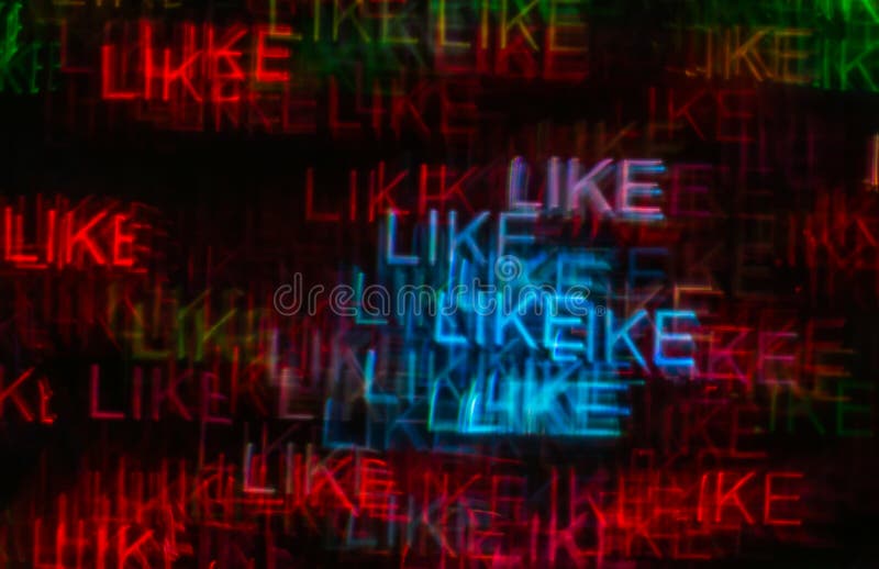 Beautiful Background with Different Colored Word Like, Abstract Stock ...