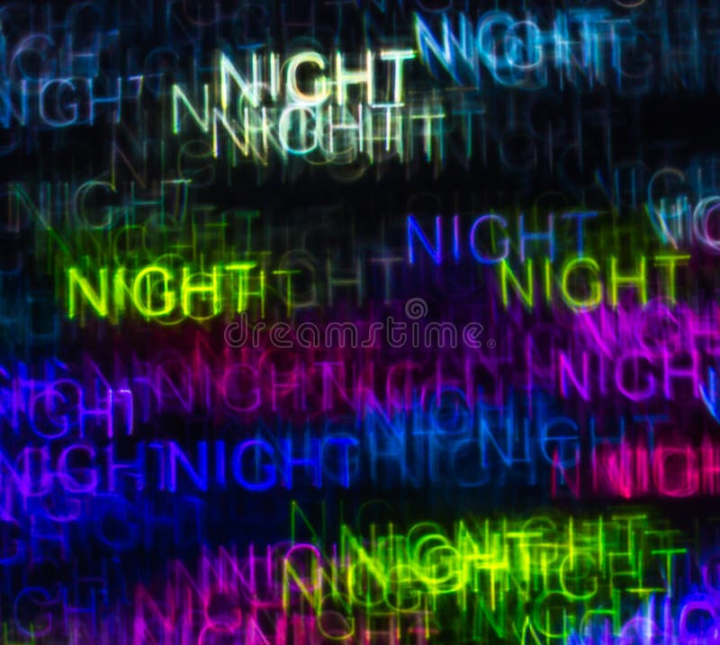 The word Night stock illustration. Illustration of beautiful - 6727404