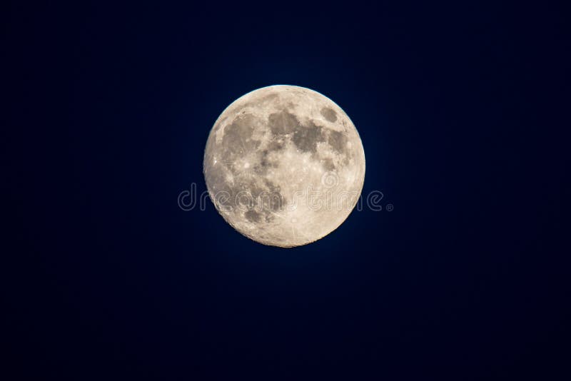 Full moon, dark blue sky stock photo. Image of outdoor - 194198760