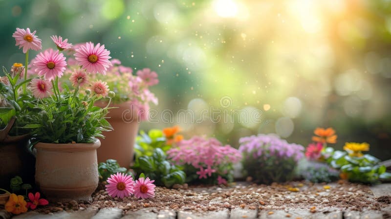Beautiful Background for Garden Spring Party Advertising Stock Photo ...