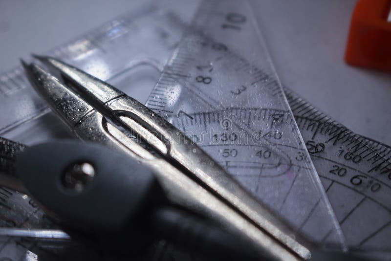 Beautiful Background with Mathematical Instruments,metal Compass,metal ...