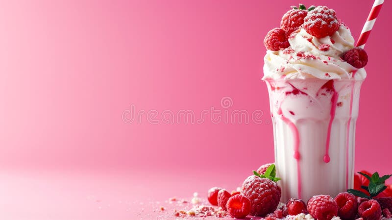 Beautiful Background for Milkshake Advertising Stock Image - Image of ...