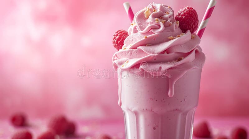 Beautiful Background for Milkshake Advertising Stock Image - Image of ...