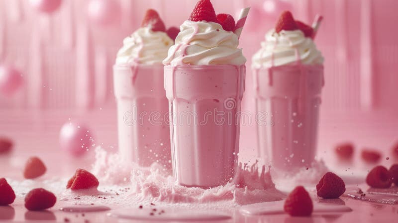Beautiful Background for Milkshake Advertising Stock Image - Image of ...
