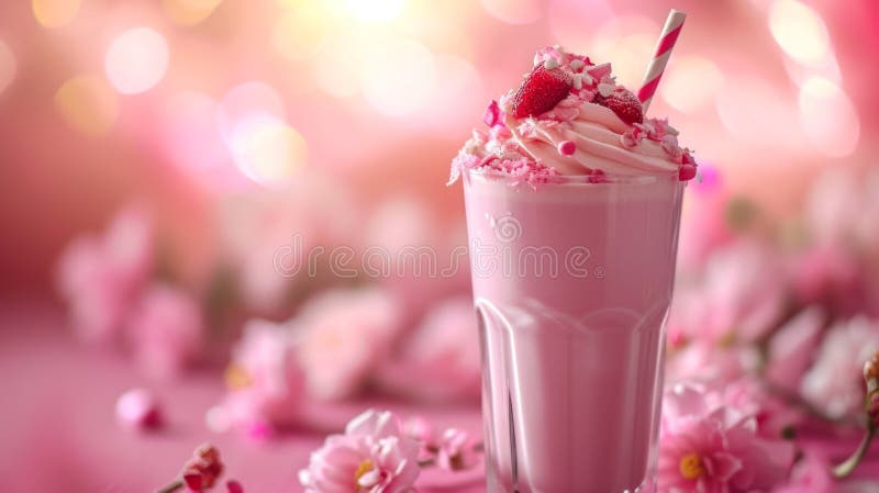 Beautiful Background for Milkshake Advertising Stock Image - Image of ...