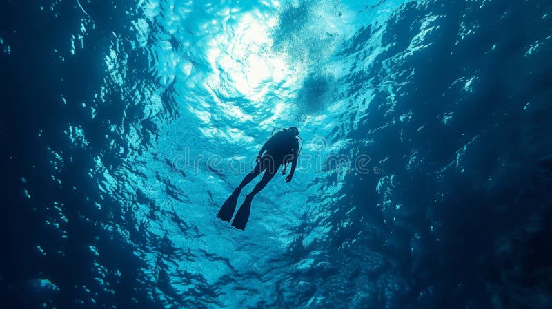 Beautiful Background for Skuba Diving Advertising Stock Image - Image ...