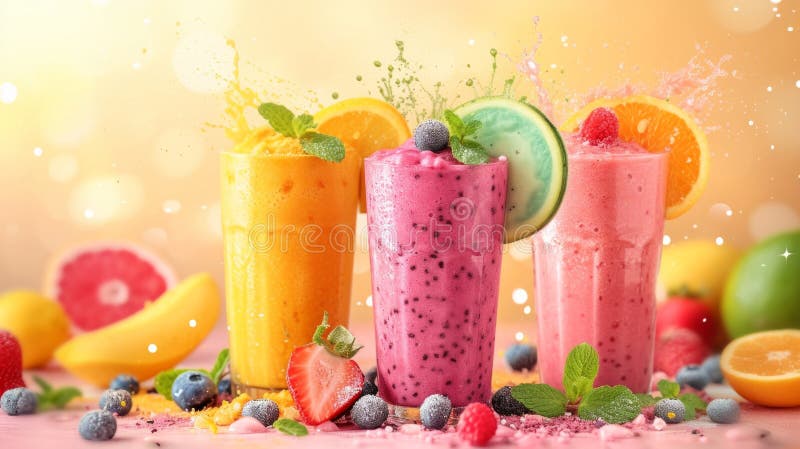 Beautiful Background for Smoothie Advertising Stock Image - Image of ...