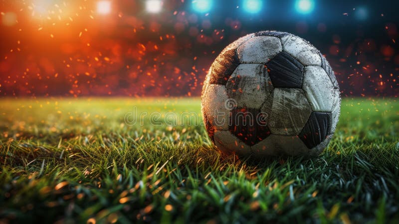 Beautiful Background for Soccer Game Advertising Stock Photo - Image of ...