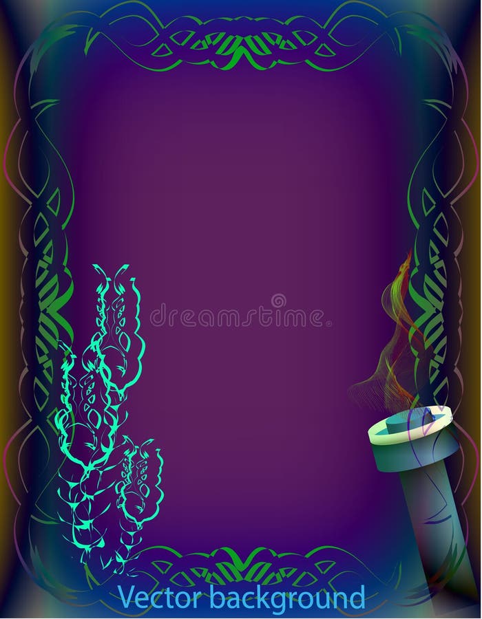Beautiful Background with a Torch Stock Vector - Illustration of banner ...