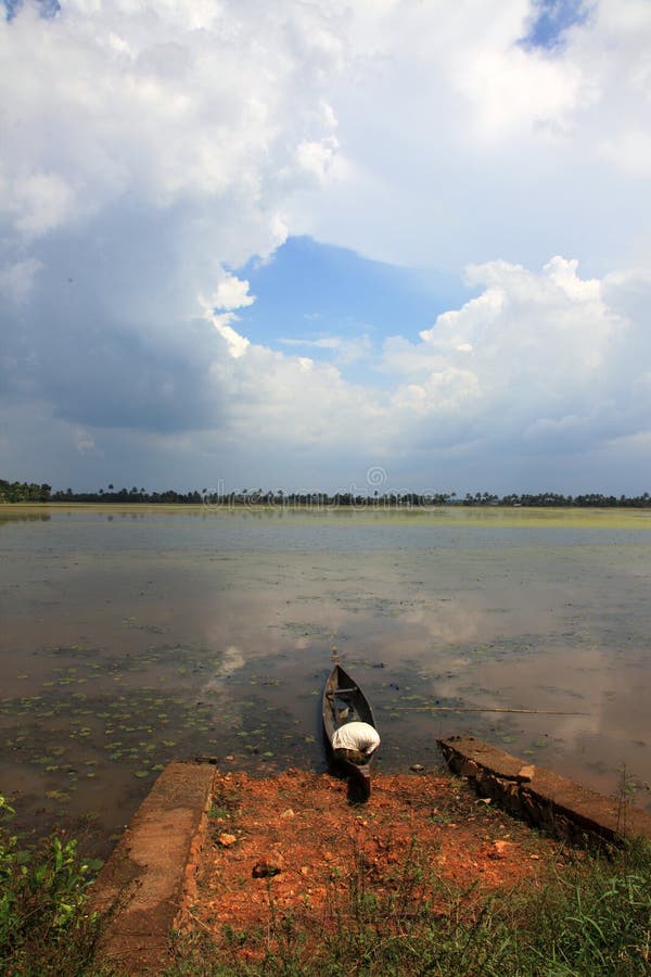 Beautiful Backwater Locations of Kerala Stock Photo - Image of ...