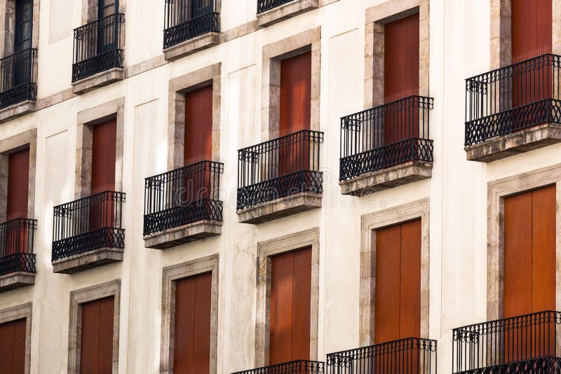 A beautiful balconies stock photo. Image of balcony, color - 41386104